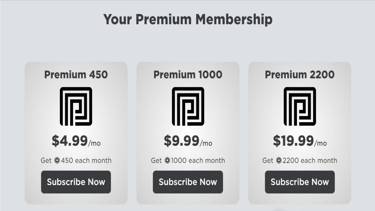 Roblox Premium: Pricing, features, and more