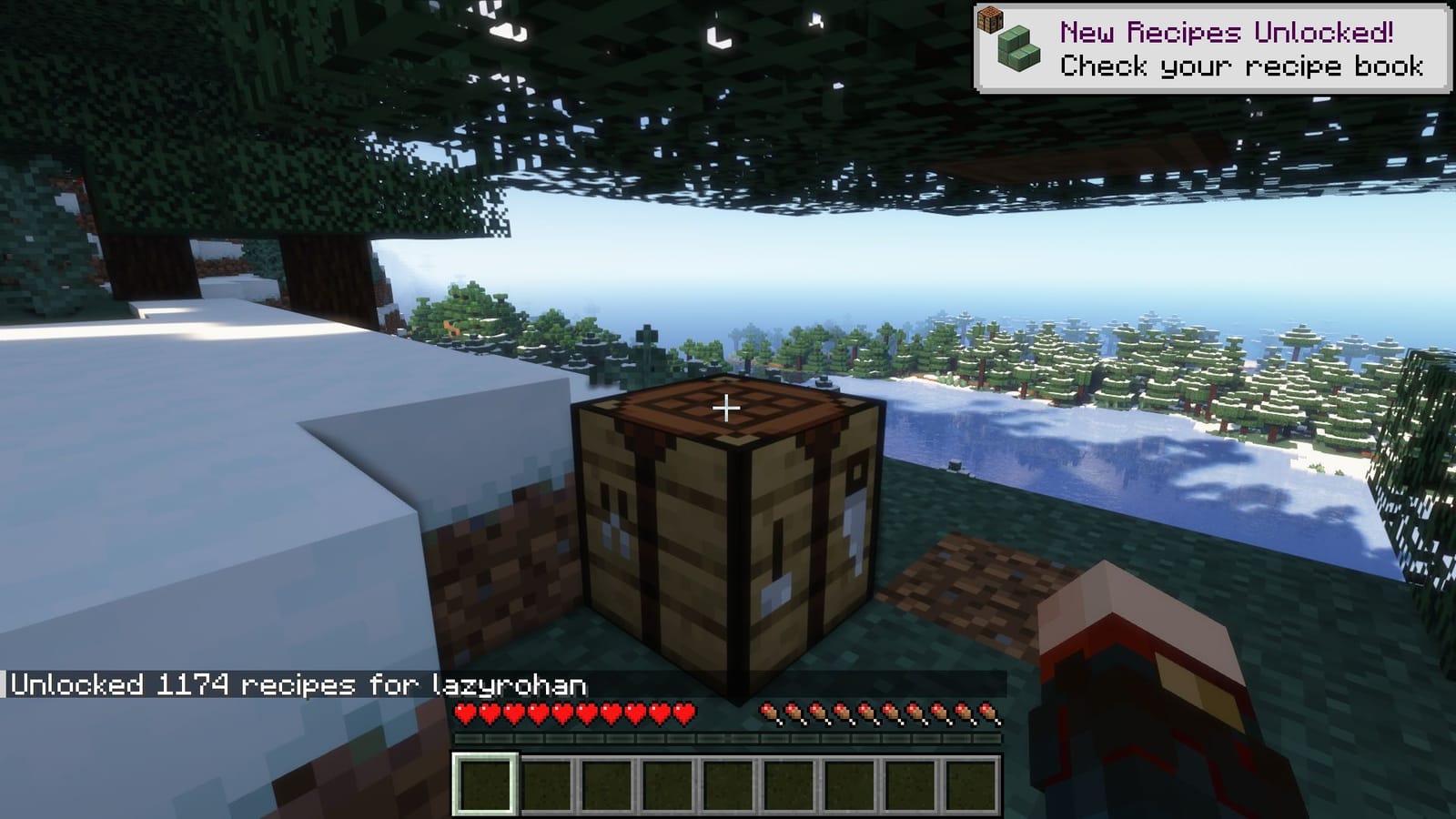 How to unlock all recipes in Minecraft