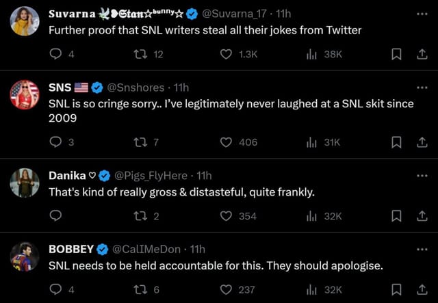 "Shame on them": Netizens blast SNL for parodying a fake excerpt from ...