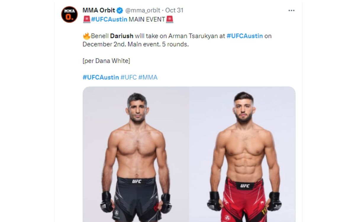 UFC next event: Is there a UFC fight this weekend (November 25, 2023 ...