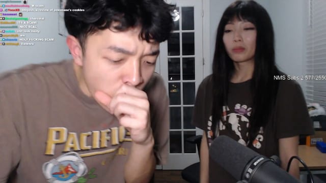 Clip of Twitch streamer choking on Pokimane's contentious Myna Cookies ...