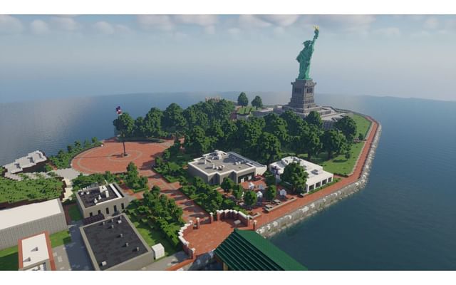 Minecraft player builds a replica of Statue of Liberty