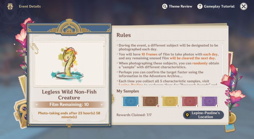 Locations of Legless Wild Non-Fish Creatures in Genshin Impact