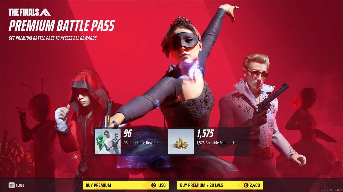 All Battle Pass and rewards in The Finals Season 1