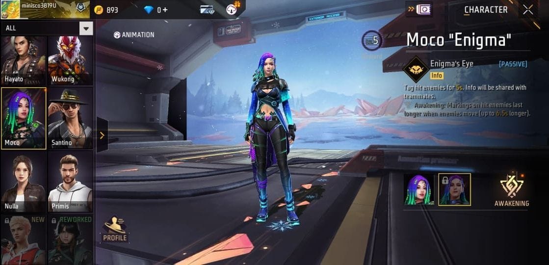 Character: Free Fire MAX में Moco "Enigma" कैरेक्टर: ताकत, कीमत और ...
