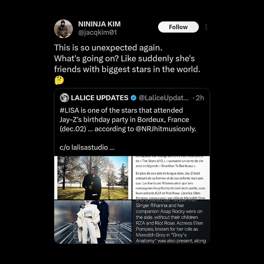 “This is so unexpected”: Fans in a frenzy as BLACKPINK’s Lisa is ...