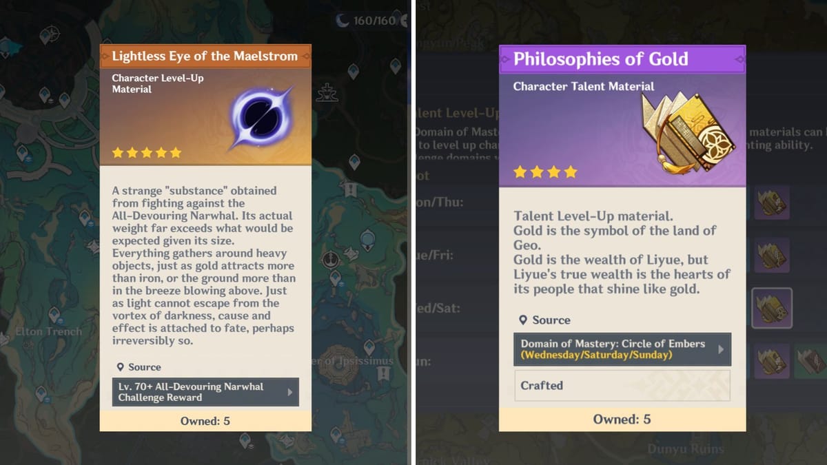 Genshin Impact Xianyun Ascension materials and talent books list