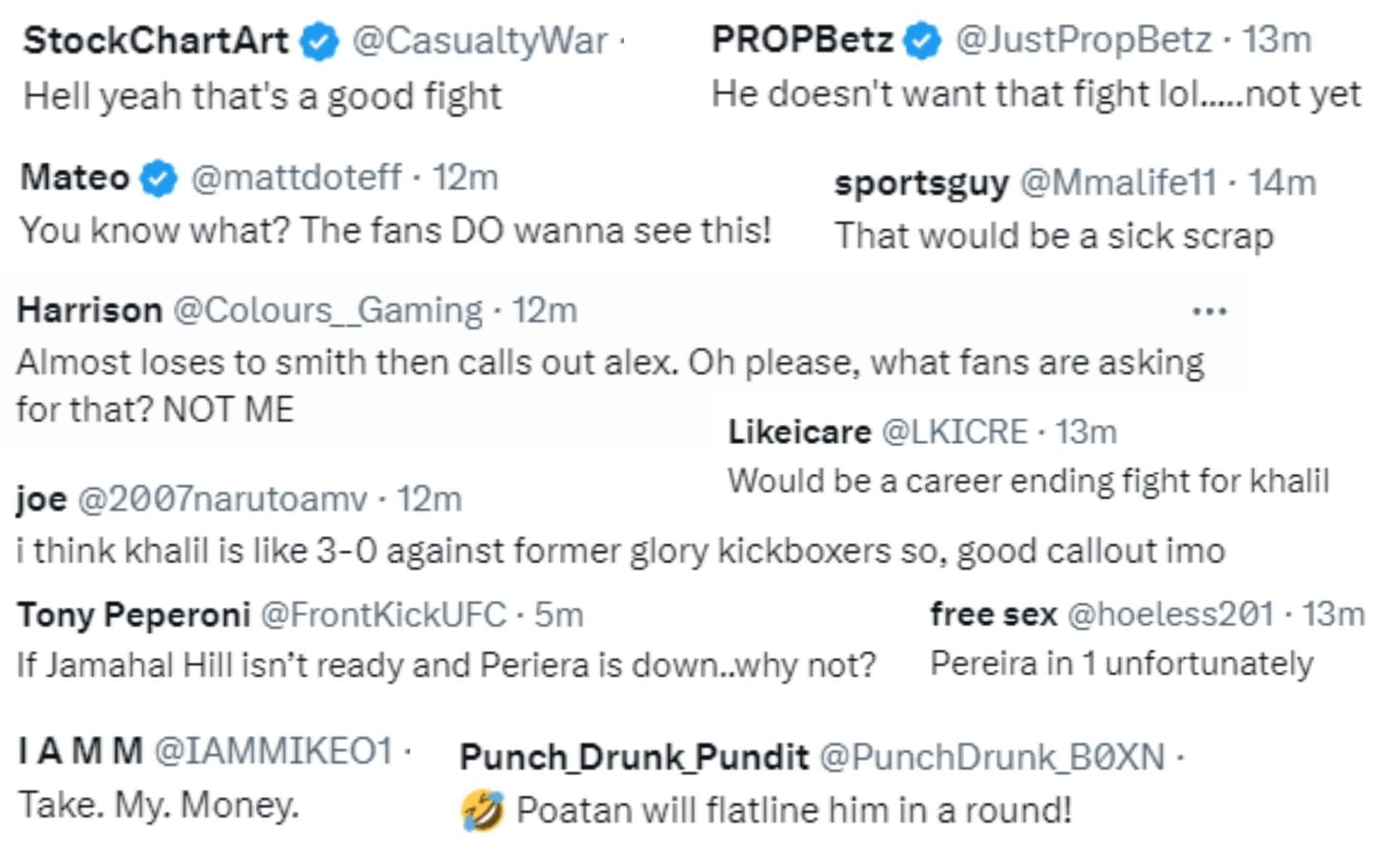 Khalil Rountree Jr. vs. Alex Pereira: UFC Twitter divided as Khalil ...