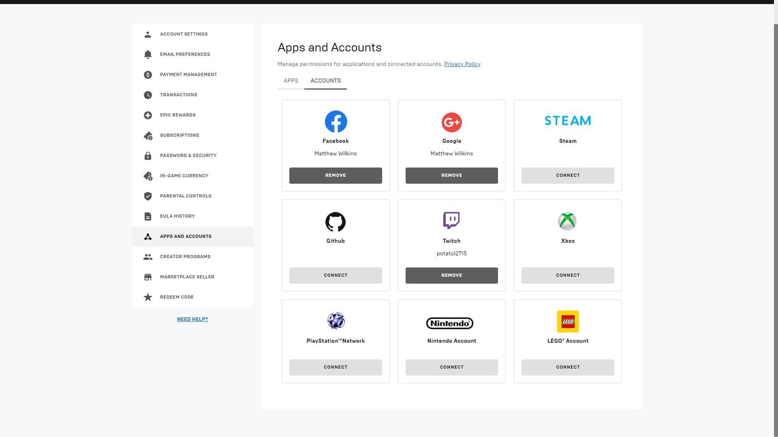 How to link LEGO account to Fortnite account