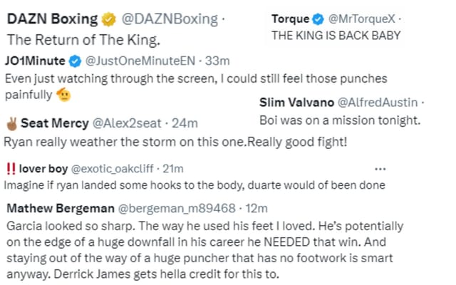 "Return of the King" - Fan reactions to Ryan Garcia's explosive ...