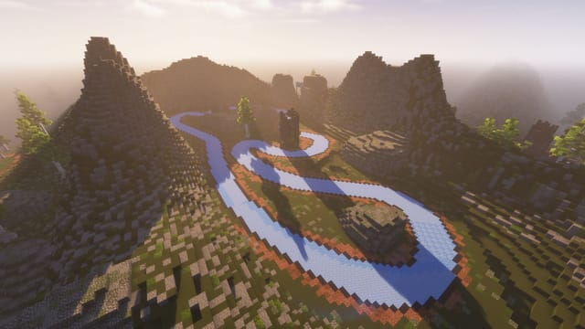 How to build race track in Minecraft