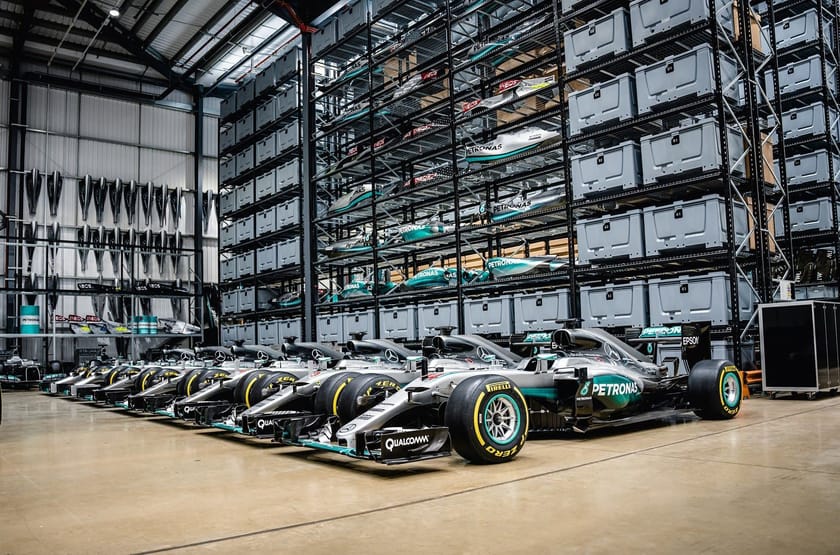 What happens to old F1 cars after the season ends?