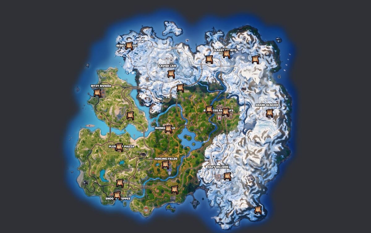 All Bounty Boards locations in Fortnite Chapter 5 Season 1