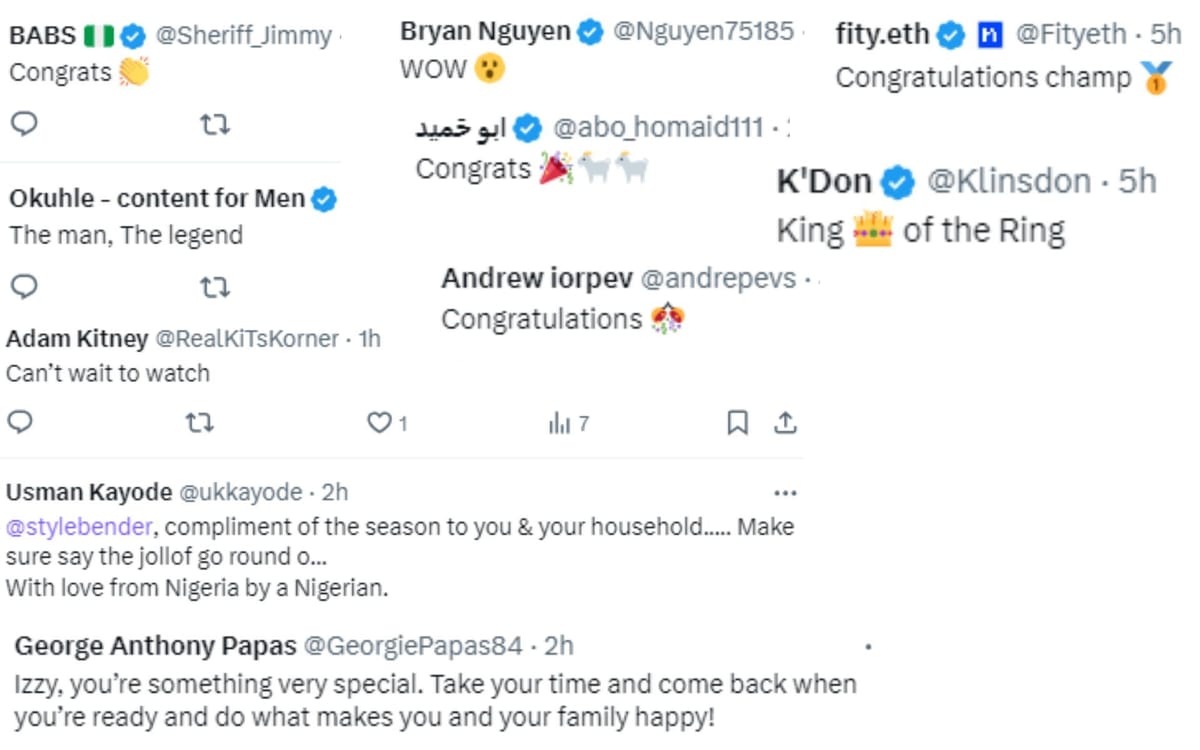 "You’re the goat bro” - Congratulations pour in for Israel Adesanya as ...