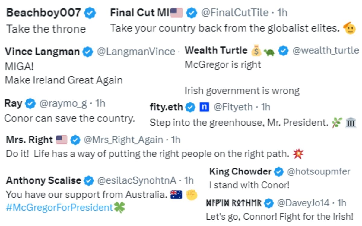 Conor McGregor for President: "Take the throne" - Fans beg Conor ...