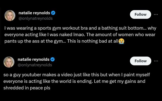 "This is nothing bad at all" - Kick streamer Natalie Reynolds responds to backlash for wearing ...