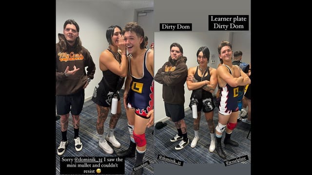 Rhea Ripley sends a message to Dominik Mysterio after hanging out with wrestler who looks like him