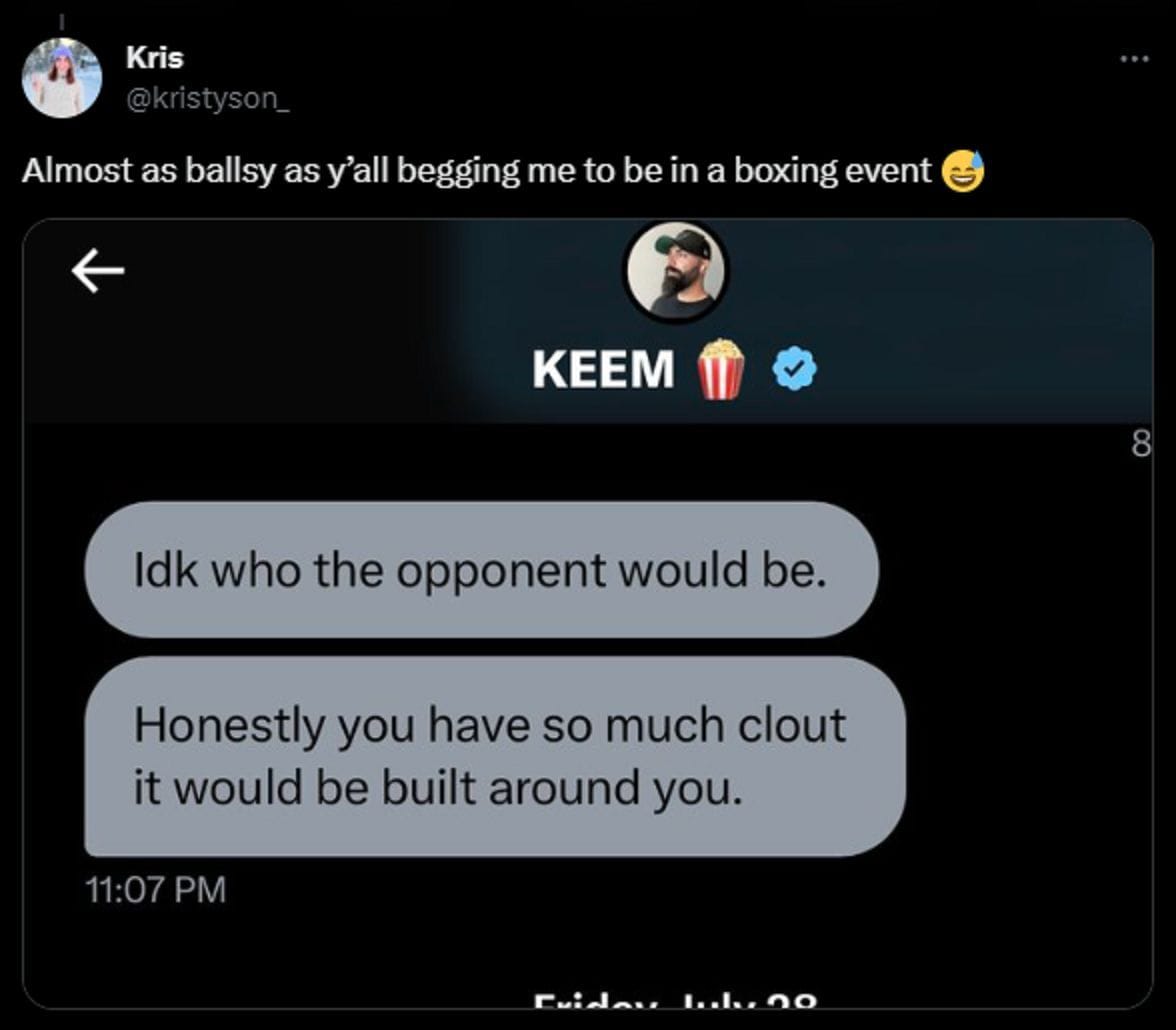 "Super weird" - Kris Tyson and Keemstar clash on Twitter after latter ...