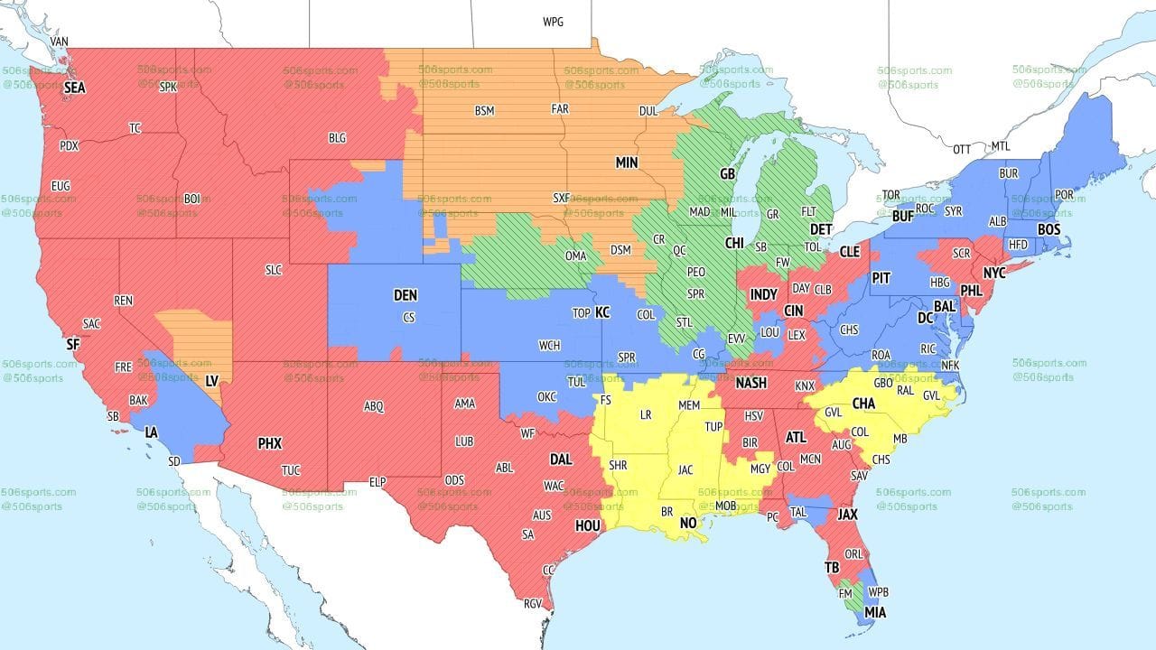 NFL Week 14 Coverage Map 2023: TV schedule, channel and broadcast ...