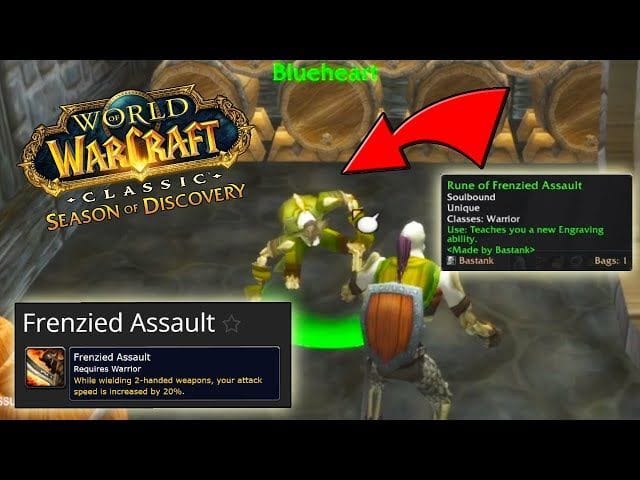 WoW Classic Season of Discovery: All Warrior Runes and where to find them