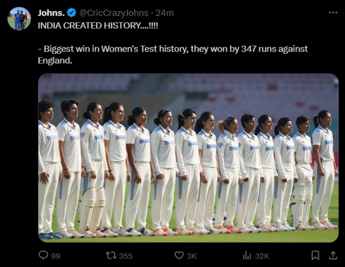"Isn't just a win, it's a thrashing!" - Fans react after India register ...