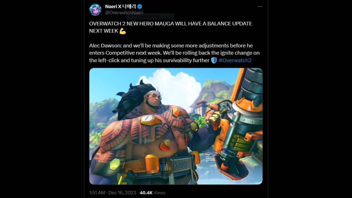 Is Mauga balanced for Overwatch 2 competitive?: Potential nerfs and ...