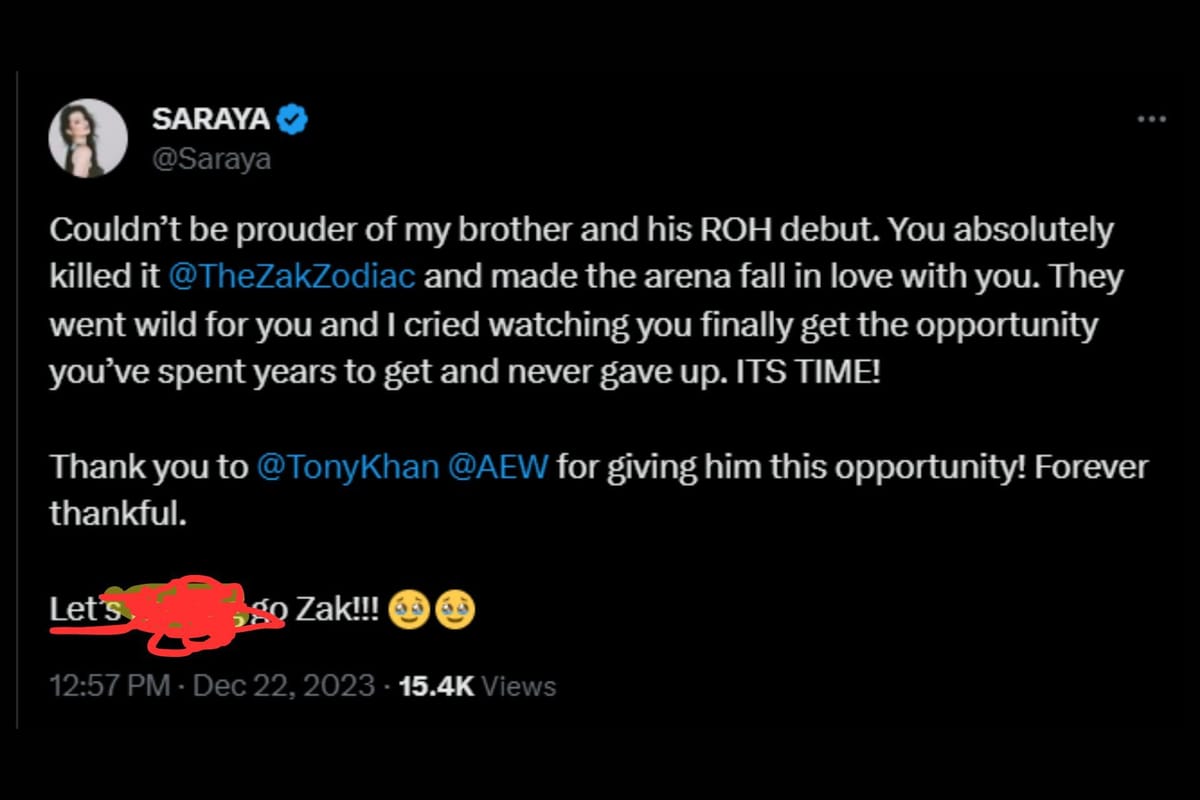 Saraya gets emotional after witnessing 32-year-old star's debut: "Thank you to Tony Khan for ...