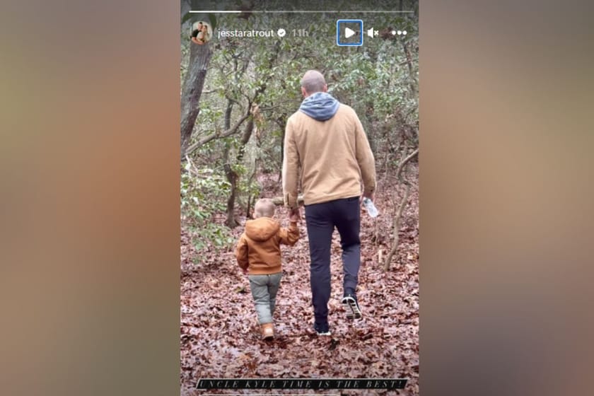 "Uncle Kyle time is the best" - Mike Trout's wife Jess shares ...