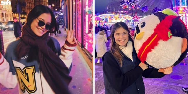 In Pictures: Emma Raducanu delights in her "favorite" Christmas season ...