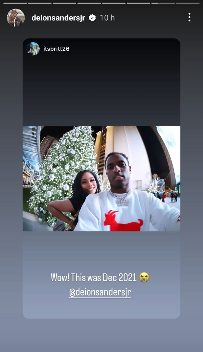 Deion Sanders Jr.’s girlfriend Britt goes down memory lane as she ...