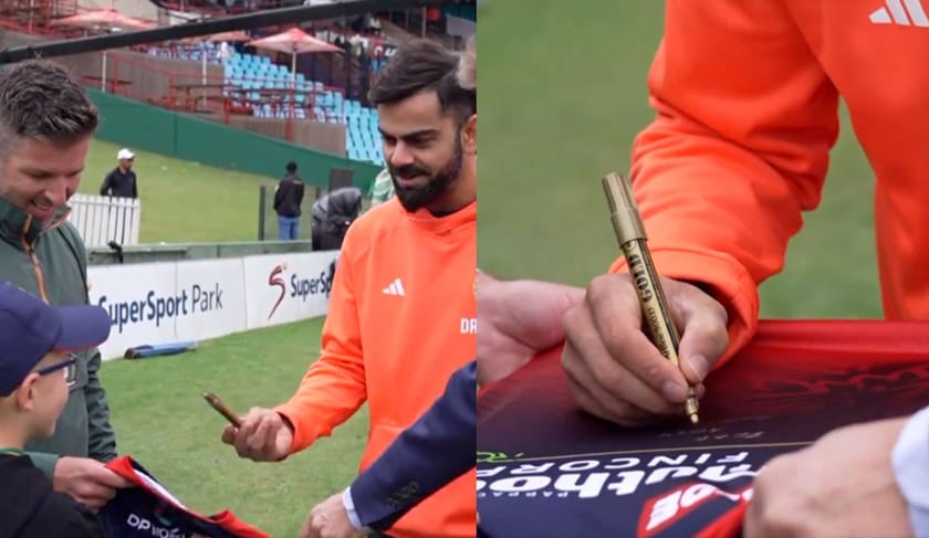 [Watch] Virat Kohli gives autograph on RCB jersey to a fan during Day 2 ...