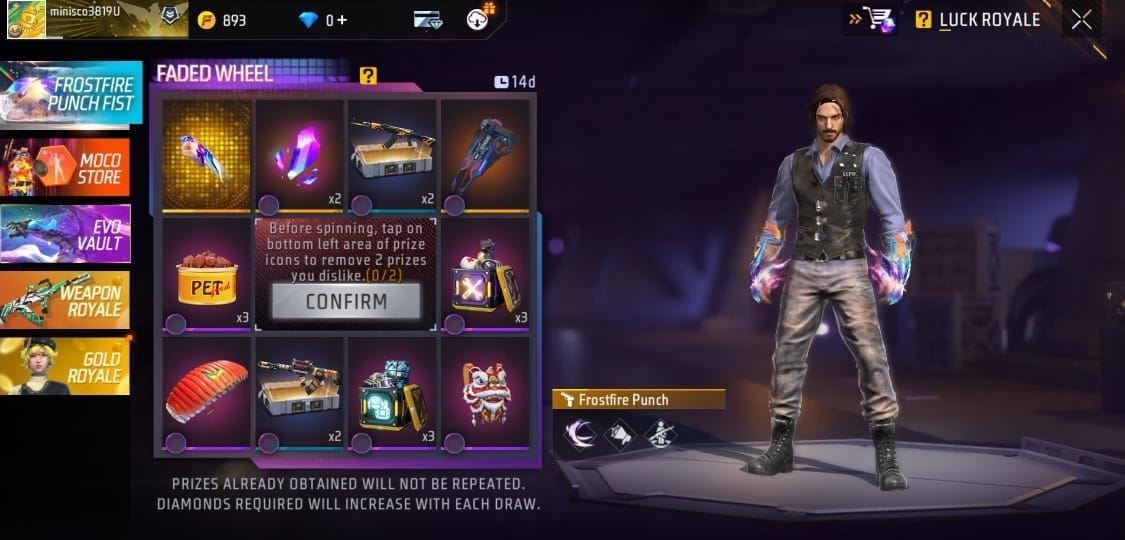 Faded Wheel: Free Fire MAX में नए फेडेड व्हील से Frostfire Punch स्किन ...