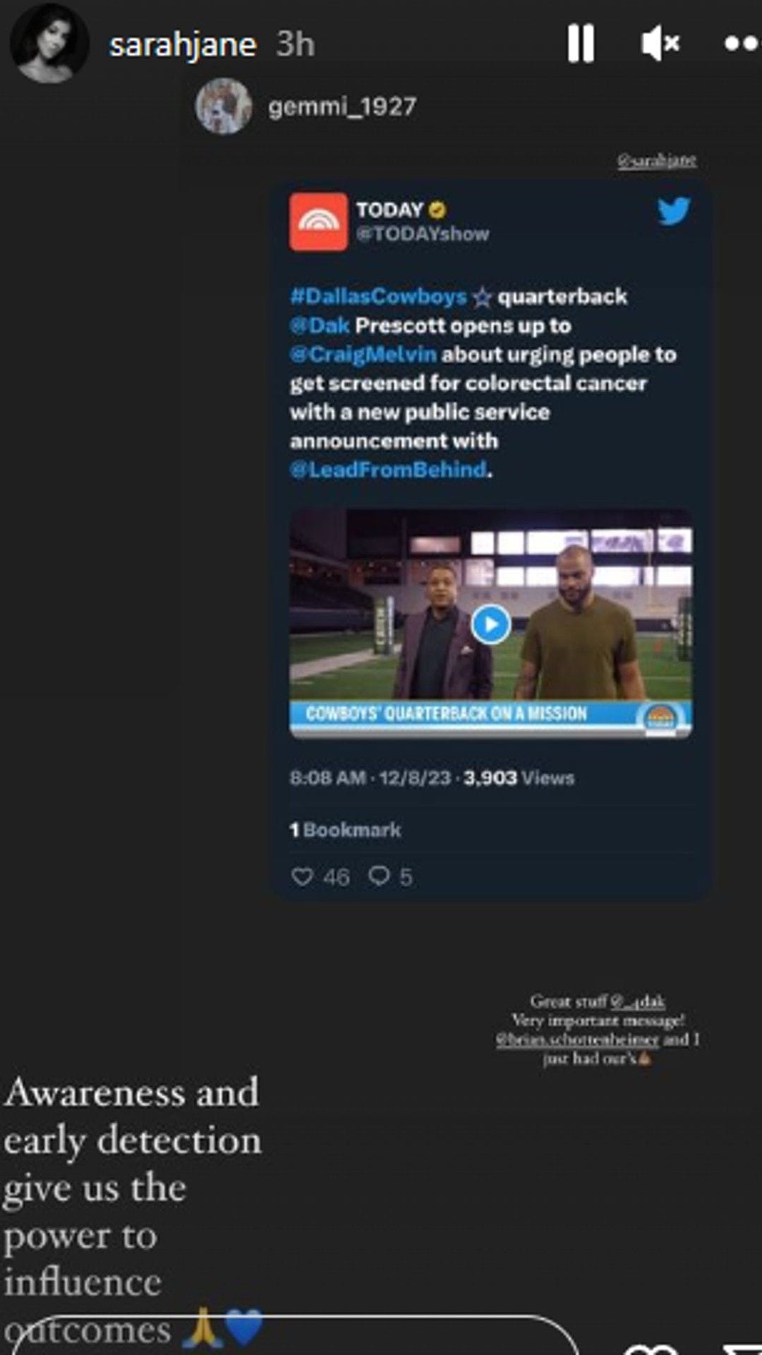 Dak Prescott's girlfriend Sarah Jane lends support to Cowboys QB's ...