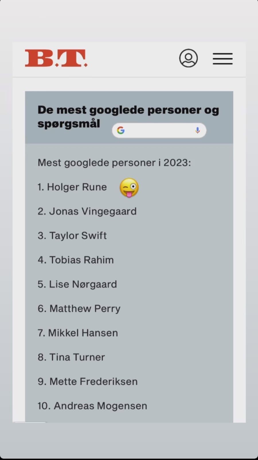 Boris Becker: Holger Rune tops Most Googled Person chart in Denmark for 2023