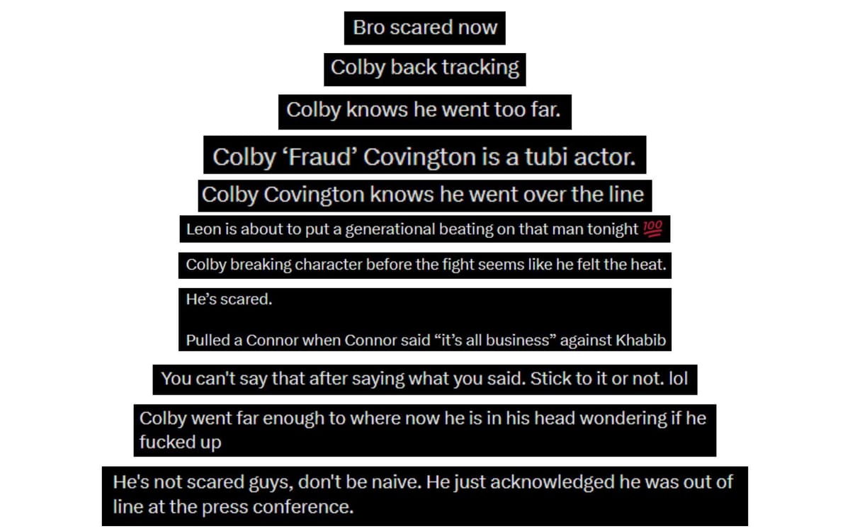 Leon Edwards: “He’s scared” - Colby Covington’s “I was in character ...