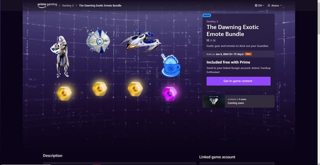 How to get Destiny 2 Prime Gaming rewards (December 2023)
