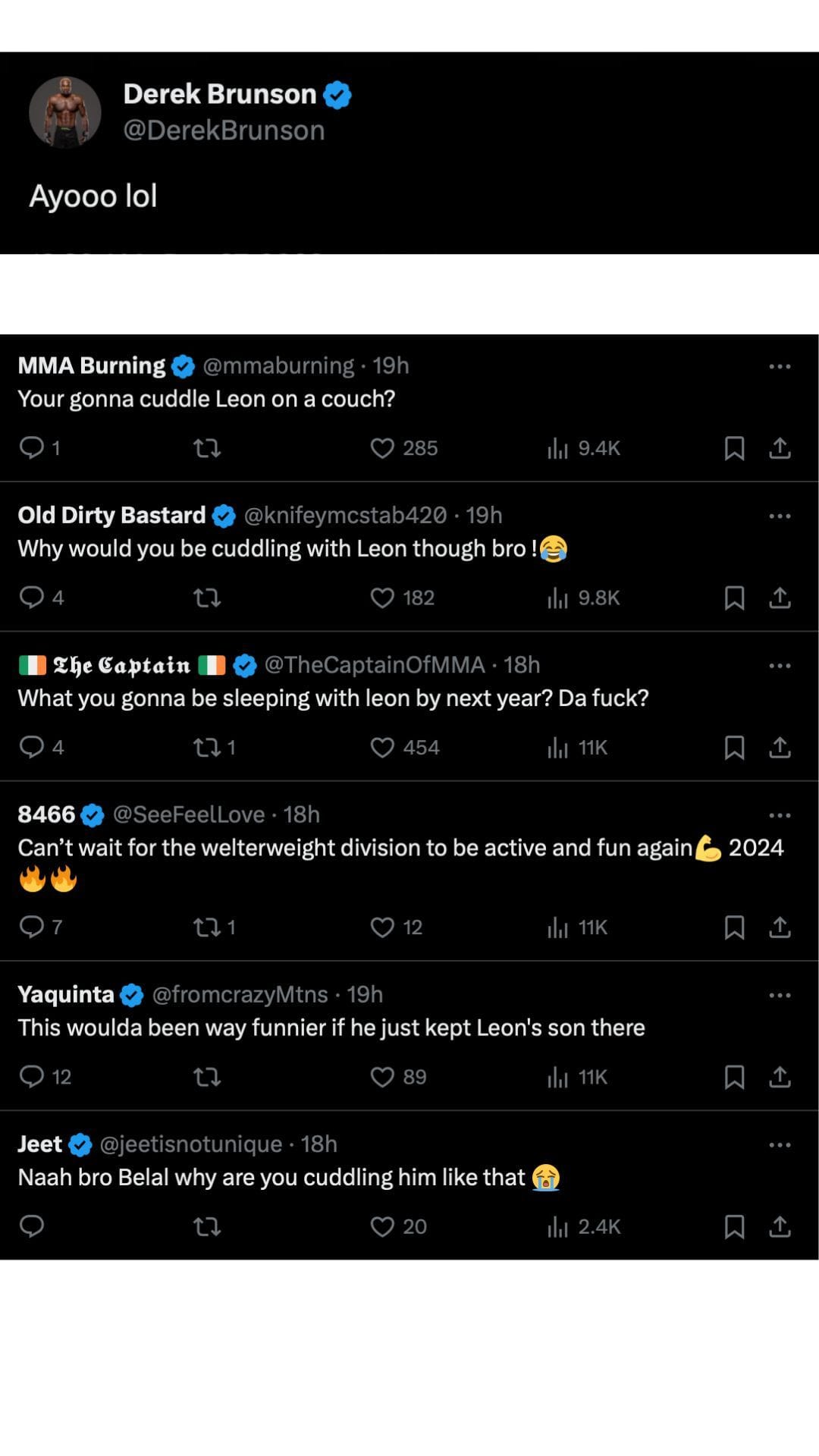 Belal Muhammad: “Ayooo lol” - Derek Brunson and fans react to Belal ...