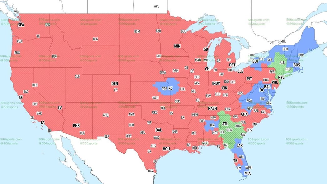 NFL Week 13 Coverage Map 2023: TV schedule, channel and broadcast ...