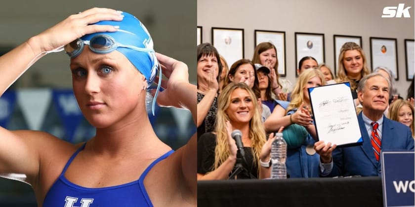 Riley Gaines praises Texas Governor Greg Abbott for banning trans ...