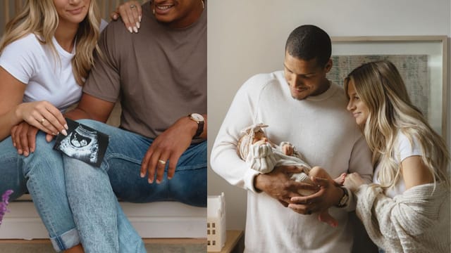IN PHOTOS: Allison Kuch and Isaac Rochell welcome baby 'Scottie Bee ...
