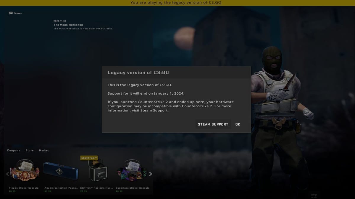 What will happen to CS:GO on January 1, 2024? Details explored