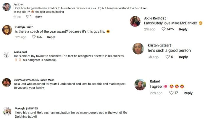 Dolphins HC Mike McDaniel's adorable moment with his wife and daughter ...