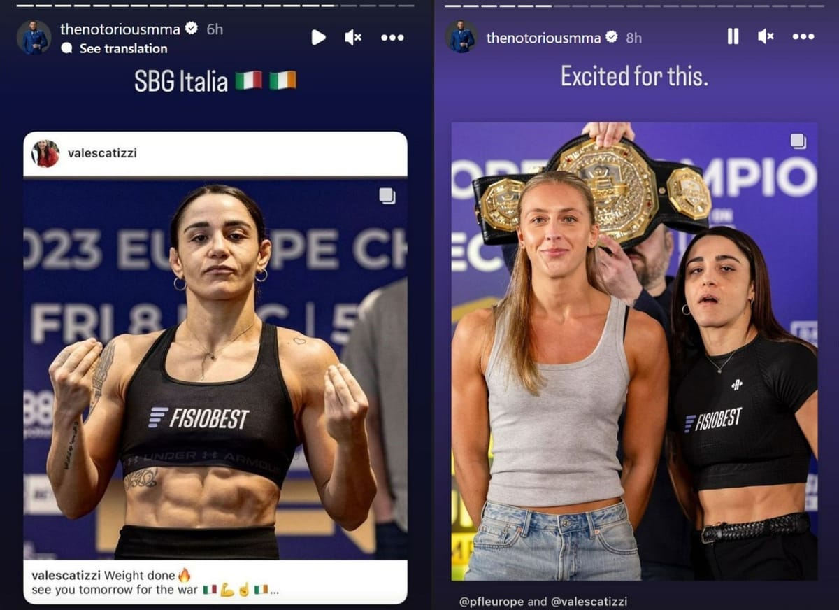 Conor McGregor: Who is Valentina Scatizzi? Fighter training at SBG ...