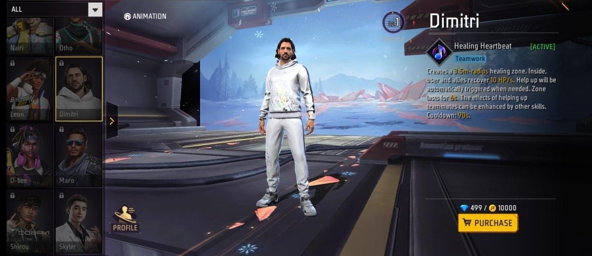 Character: Free Fire MAX में Dimitri कैरेक्टर: ताकत, कीमत और खरीदने की ...