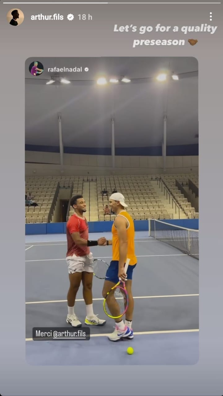 "Let's go for a quality preseason" - Rafael Nadal and Arthur Fils ...