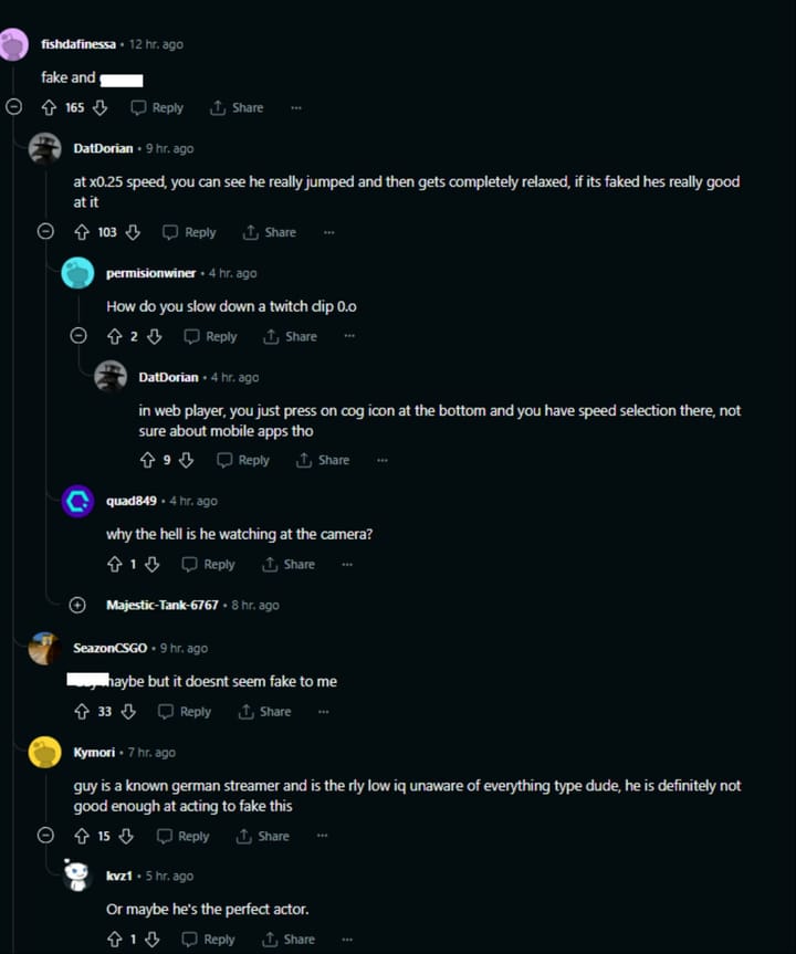 "Looks pretty real or he's an amazing actor" - Twitch streamer passing ...