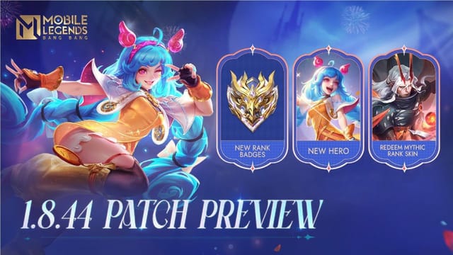 Mobile Legends Bang Bang patch 1.8.44 (MLBB): New hero, major adjustments and more