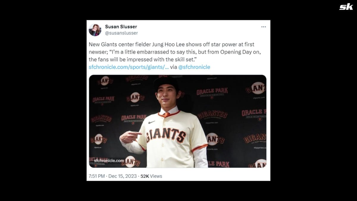 SF Giants latest acquisition Jung Hoo Lee exerts confidence and vows to ...