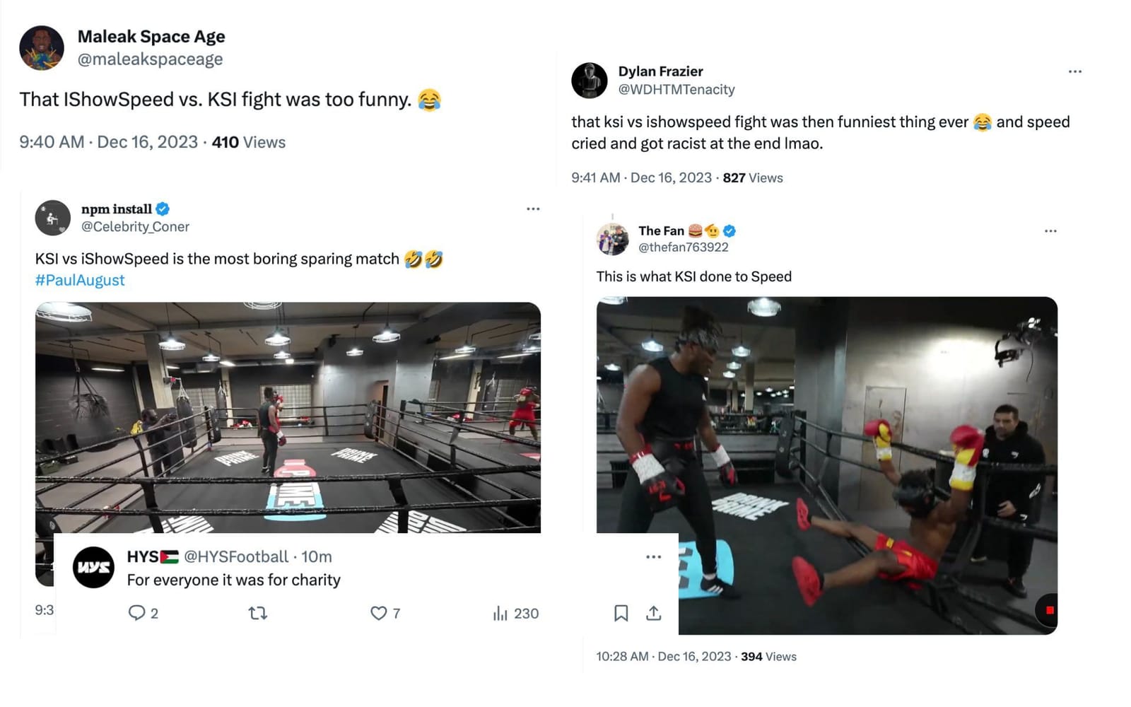 KSI vs. IShowSpeed full fight video highlights