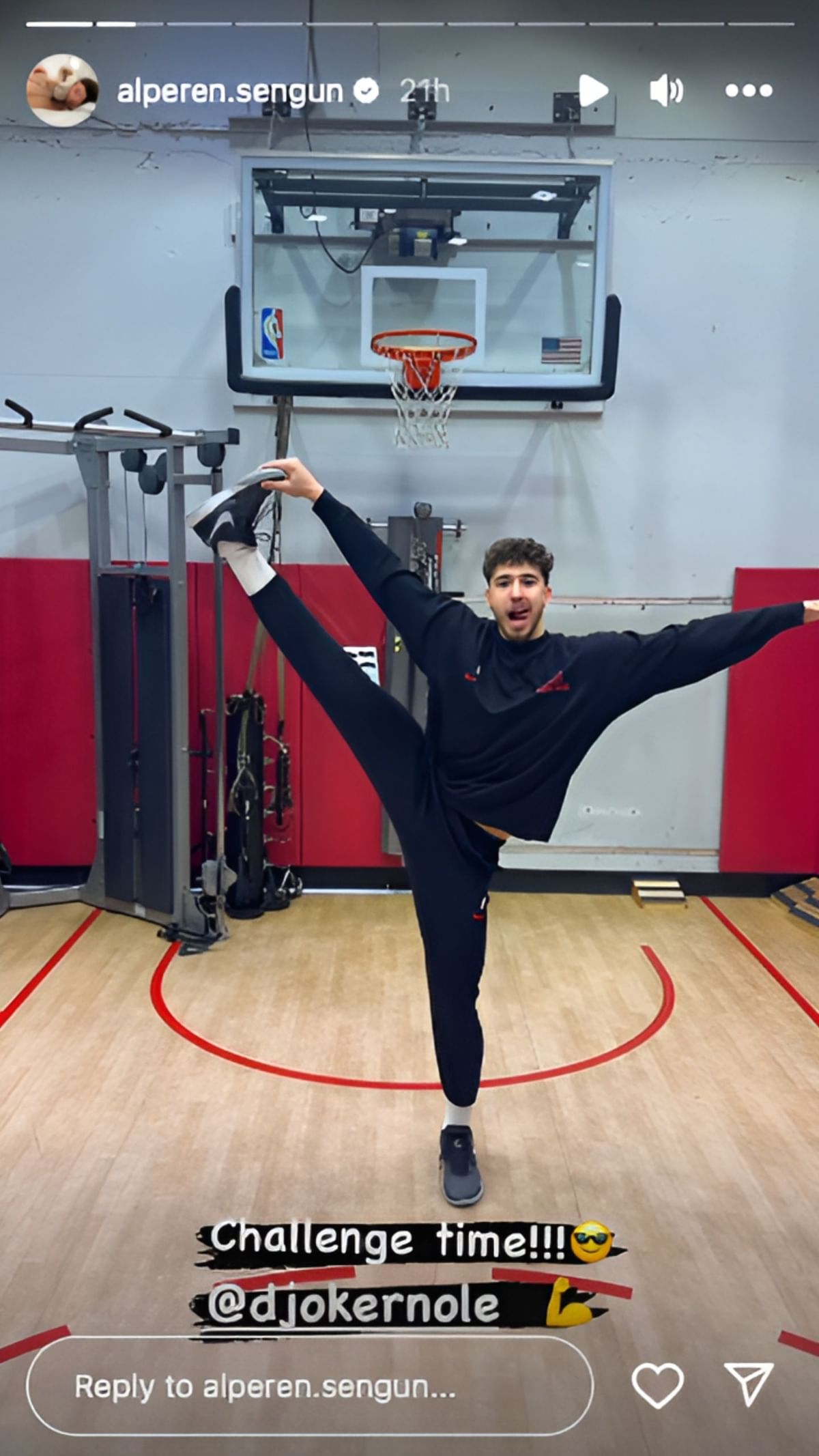 WATCH: Alperen Sengun shows off incredible flexibility as he takes on Novak Djokovic's viral ...